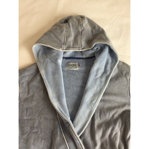 UGG | Shirts | Ugg Alsten Mens Bath Robe Blue Hooded Soft Fleece | Poshmark